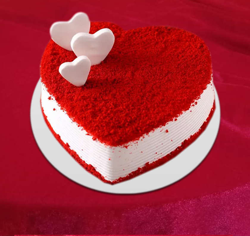 Heart-Shaped Red Velvet Cake price in Nepal, Heart Shape Red Velvet Cake