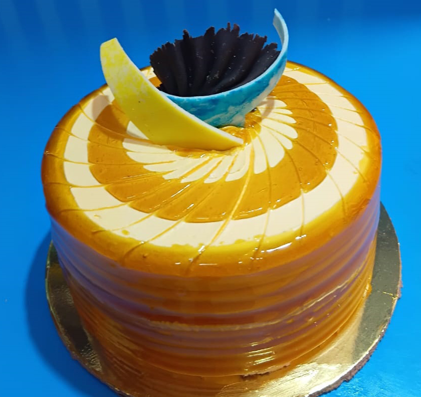 Butterscotch Stylish Cake available at German Bakery Lalitpur